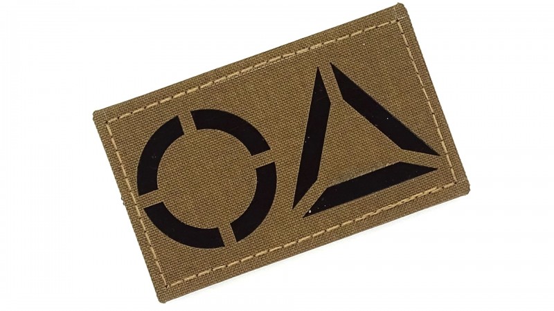 IR Patch mit OA Logo Lasercut mit IR Reflector hinterlegt, 2 Farben ...