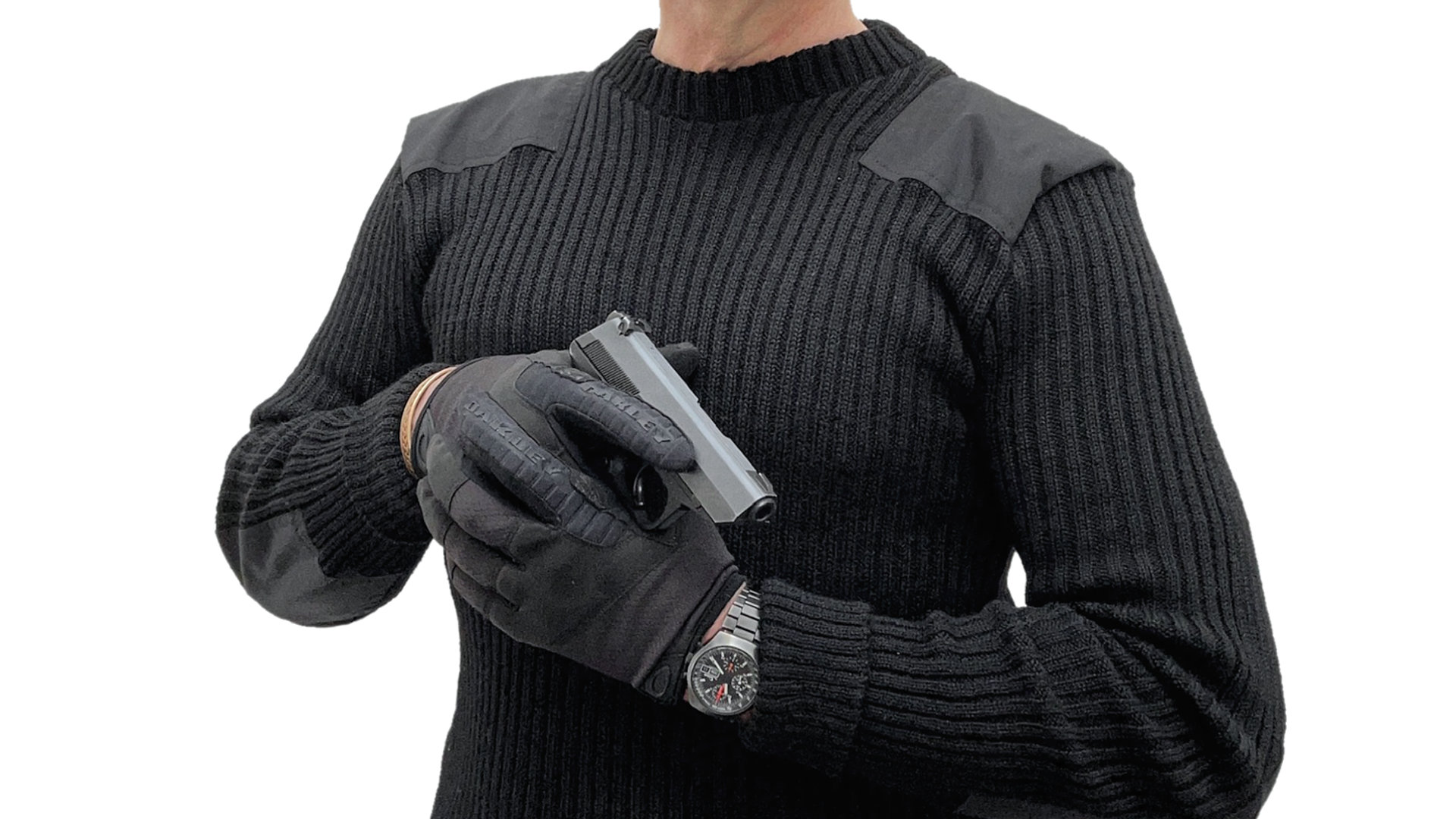Britischer Commando Pullover "Wooly Pully", Black, 4 Größen, Made in UK ...